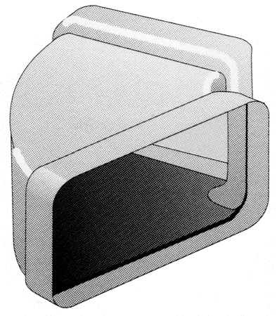 Koleno vodoravno 90° za pravokotni kanal 220x90 mm, Cook BVCO229 ...